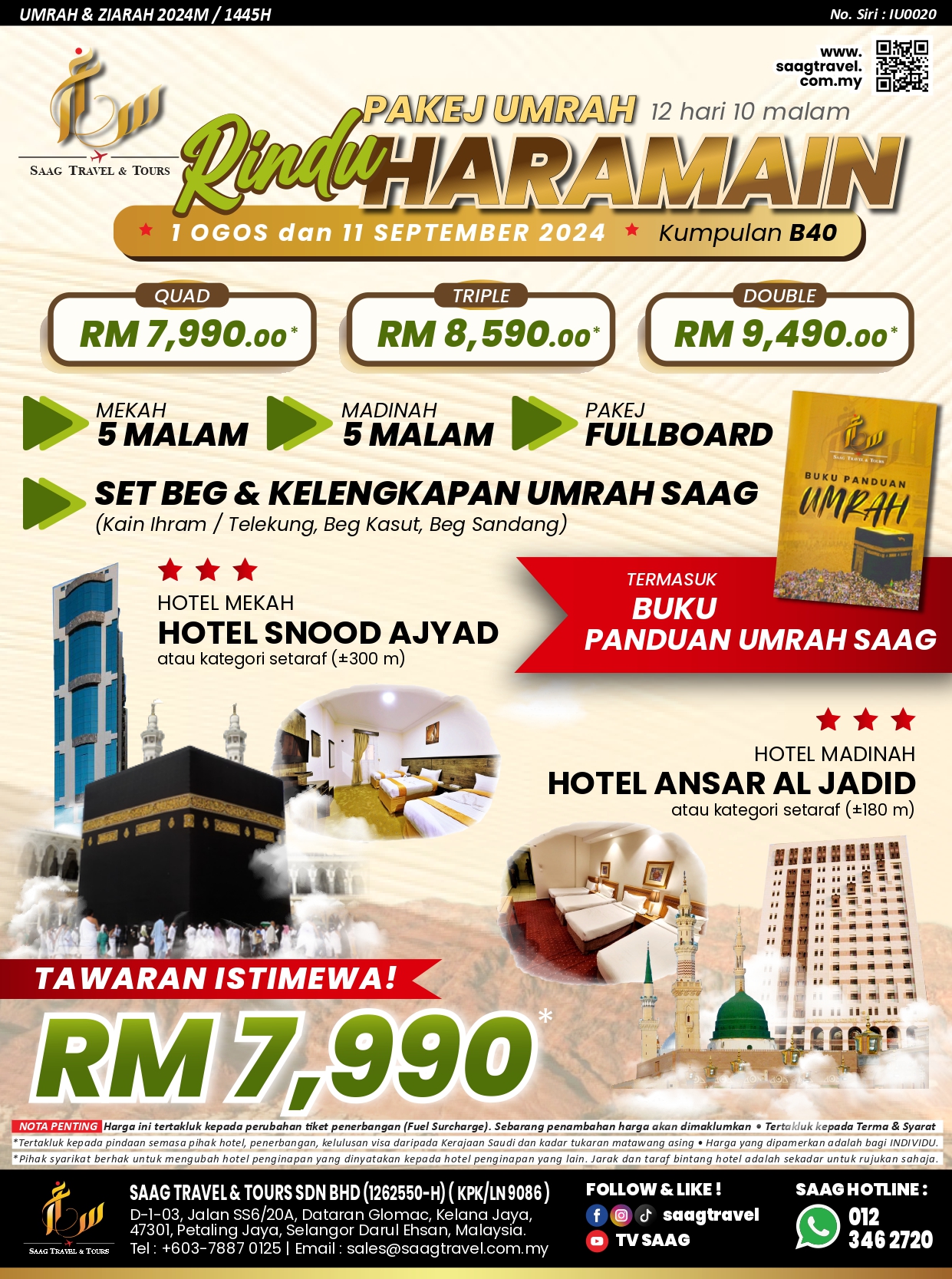 PAKEJ UMRAH – SAAG TRAVEL